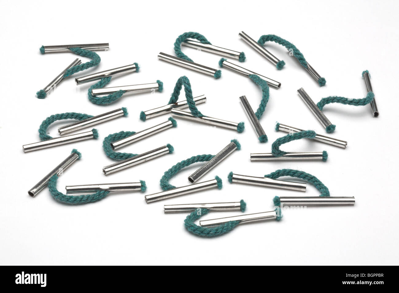 Green Treasury Tags on white background Stock Photo - Alamy