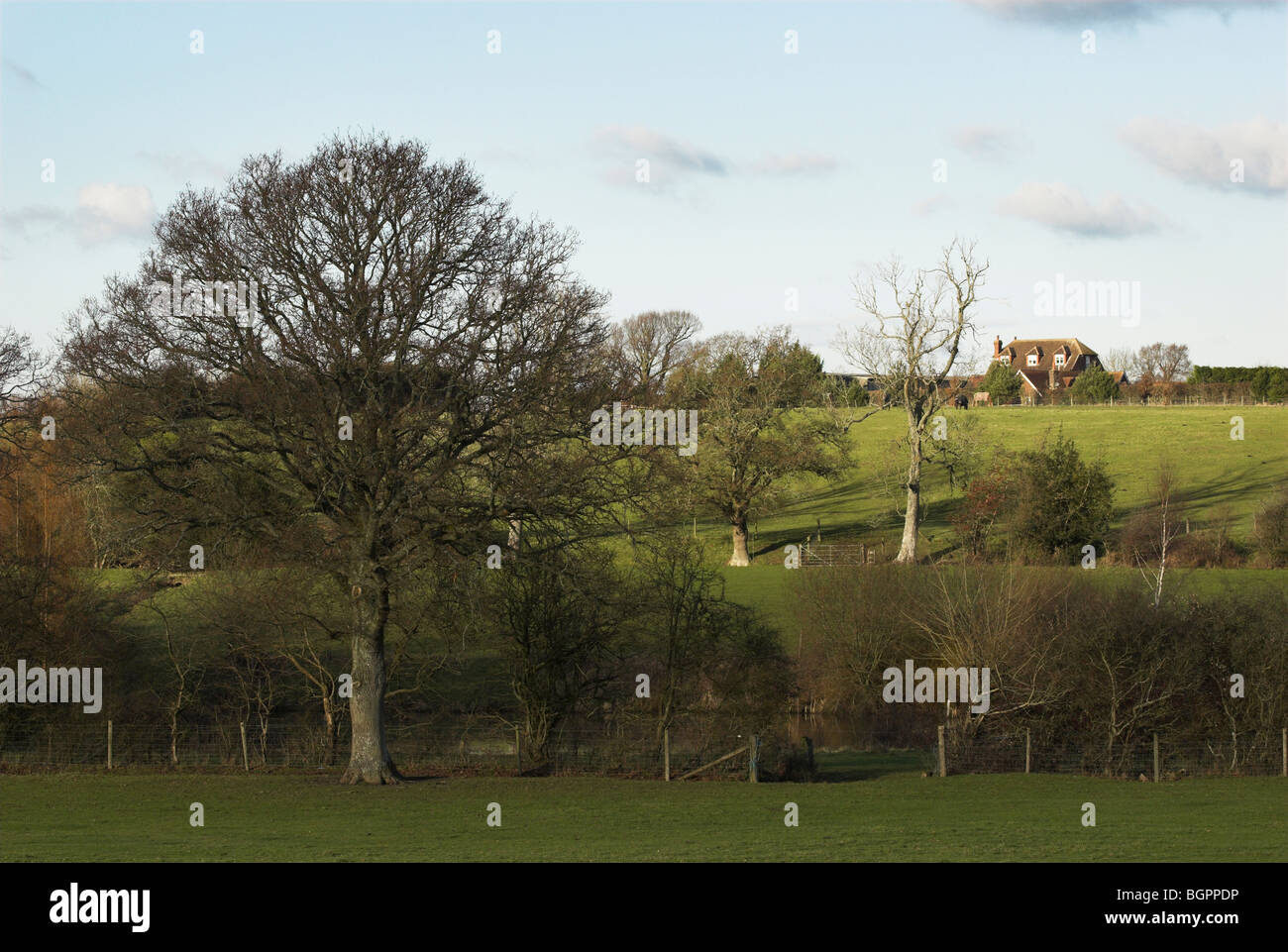 A rural scene in the Sussex Weald near Ashurst in West Sussex Stock ...