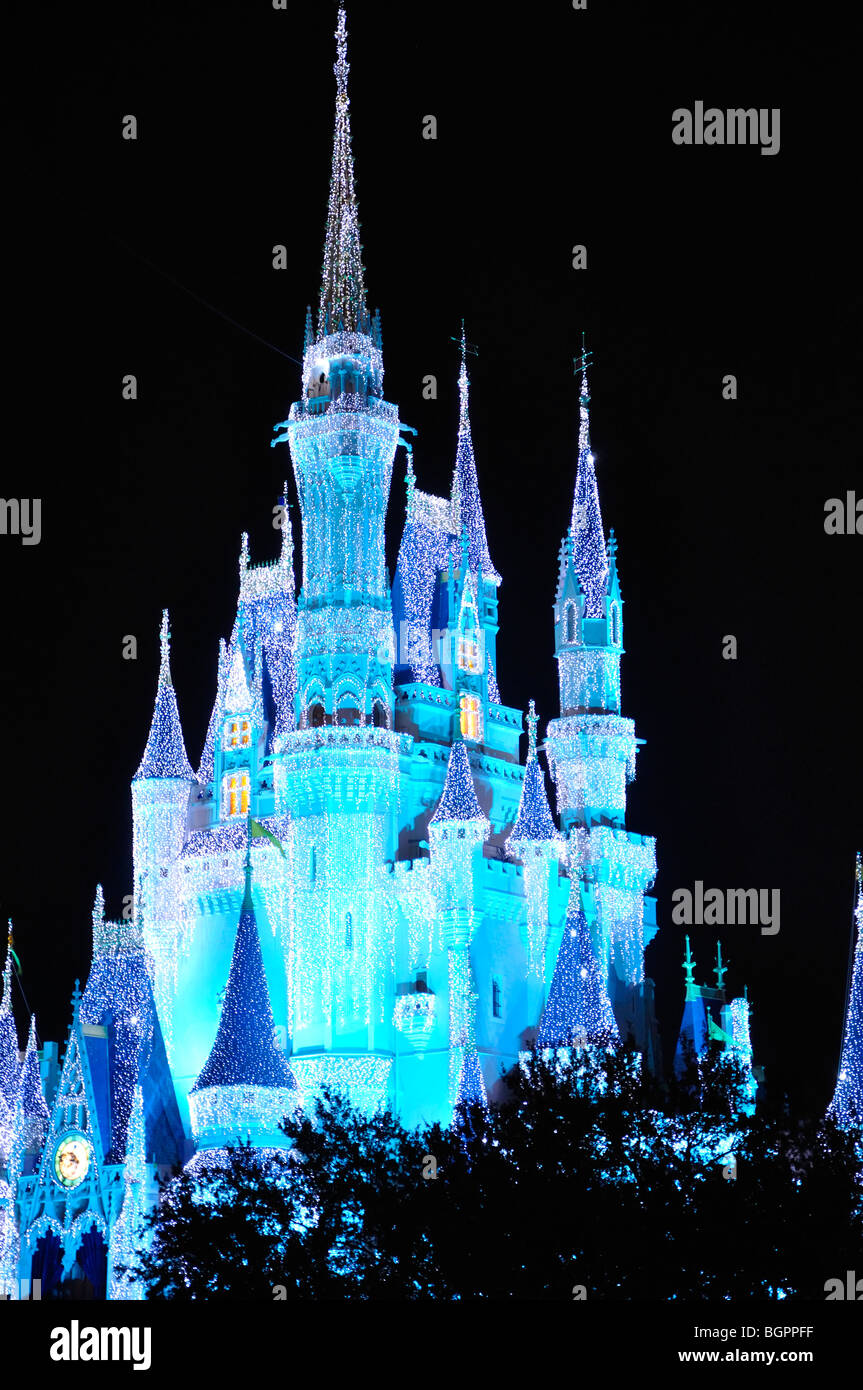 Disney World Castle Night High Resolution Stock Photography and Images ...