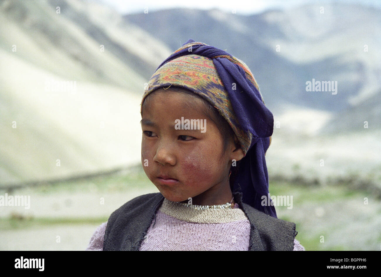 A young girl in Zanskar(India Ladakh Stock Photo - Alamy