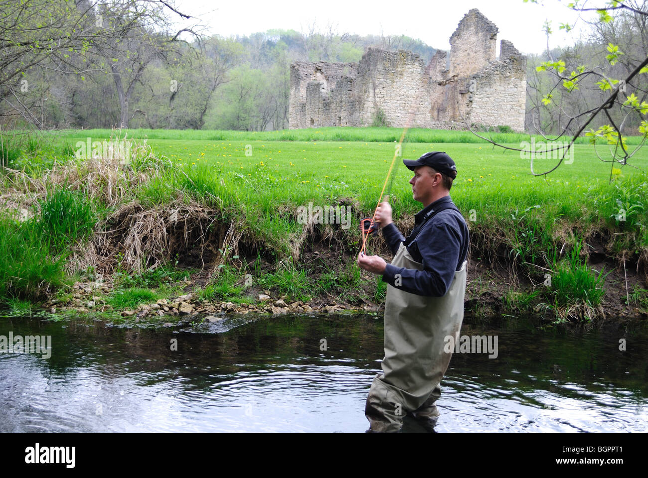 Fly fishing Gribben Creek Stock Photo - Alamy