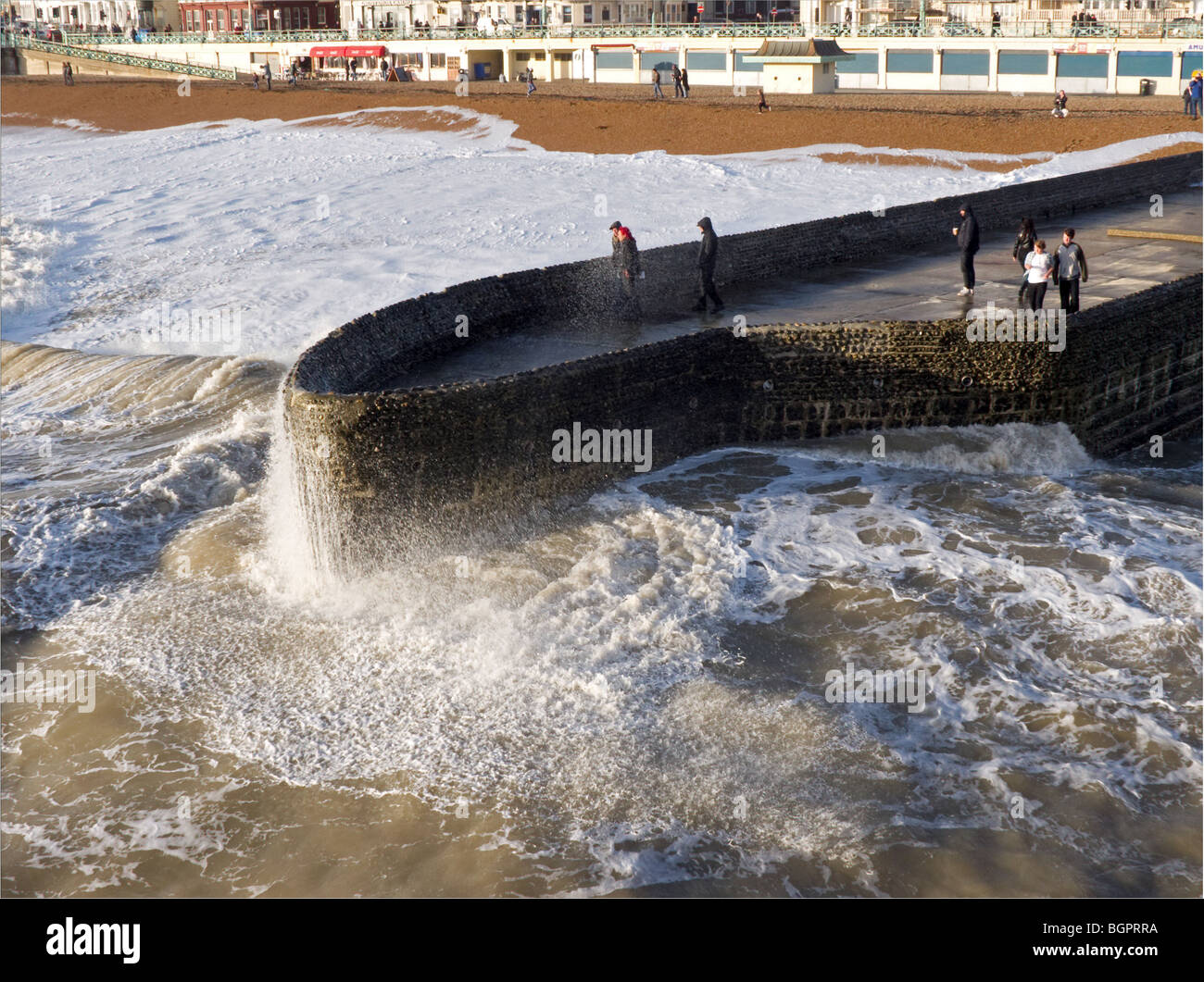Brighton sea front and beach from the pier Stock Photo - Alamy