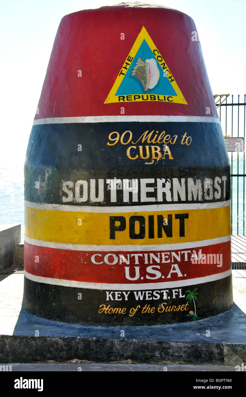Southernmost point, Key West, Florida, USA Stock Photo - Alamy