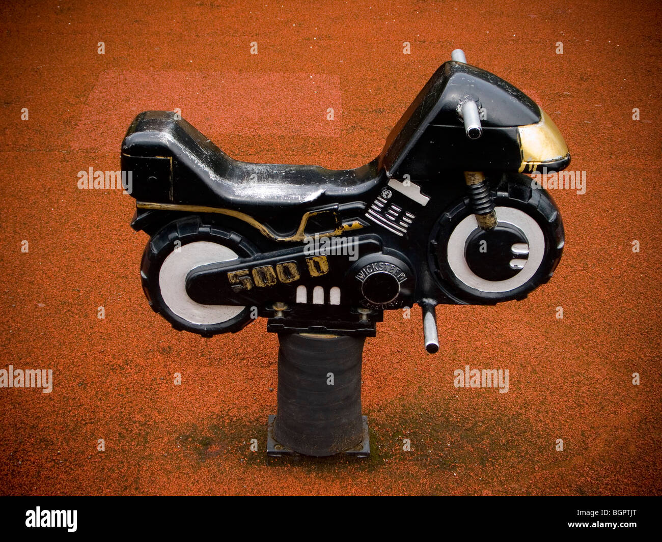 Hobby bike in children playing field Stock Photo - Alamy