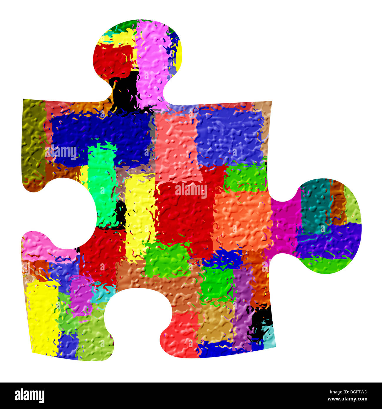 Colorful puzzle piece Stock Photo - Alamy