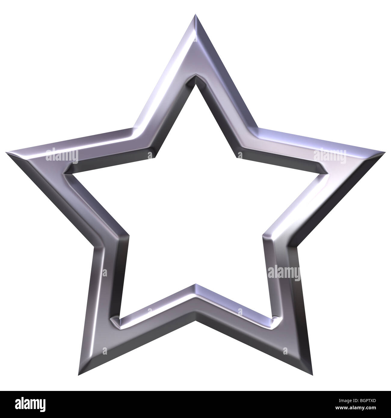 3d silver star frame Stock Photo - Alamy