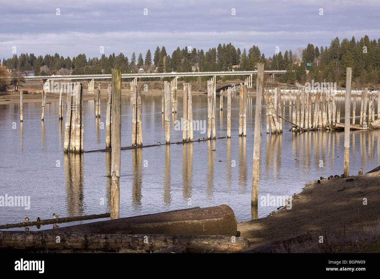 Piling river hi-res stock photography and images - Alamy
