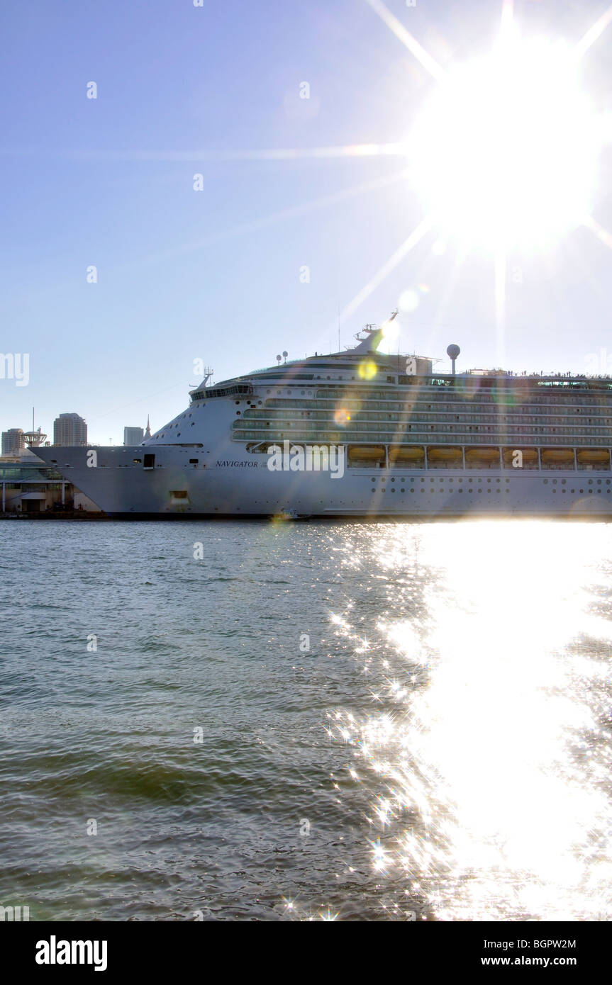Cruise ship, Miami, Florida, USA Stock Photo - Alamy