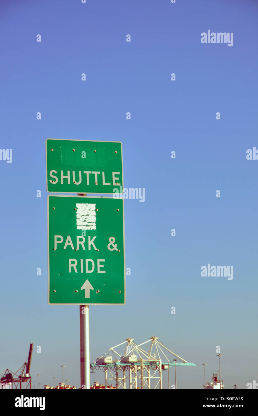 Shuttle Park and Ride sign in Miami, Florida, USA Stock Photo - Alamy