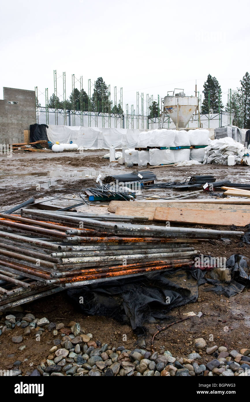 Construction site supplies and equipment Stock Photo - Alamy