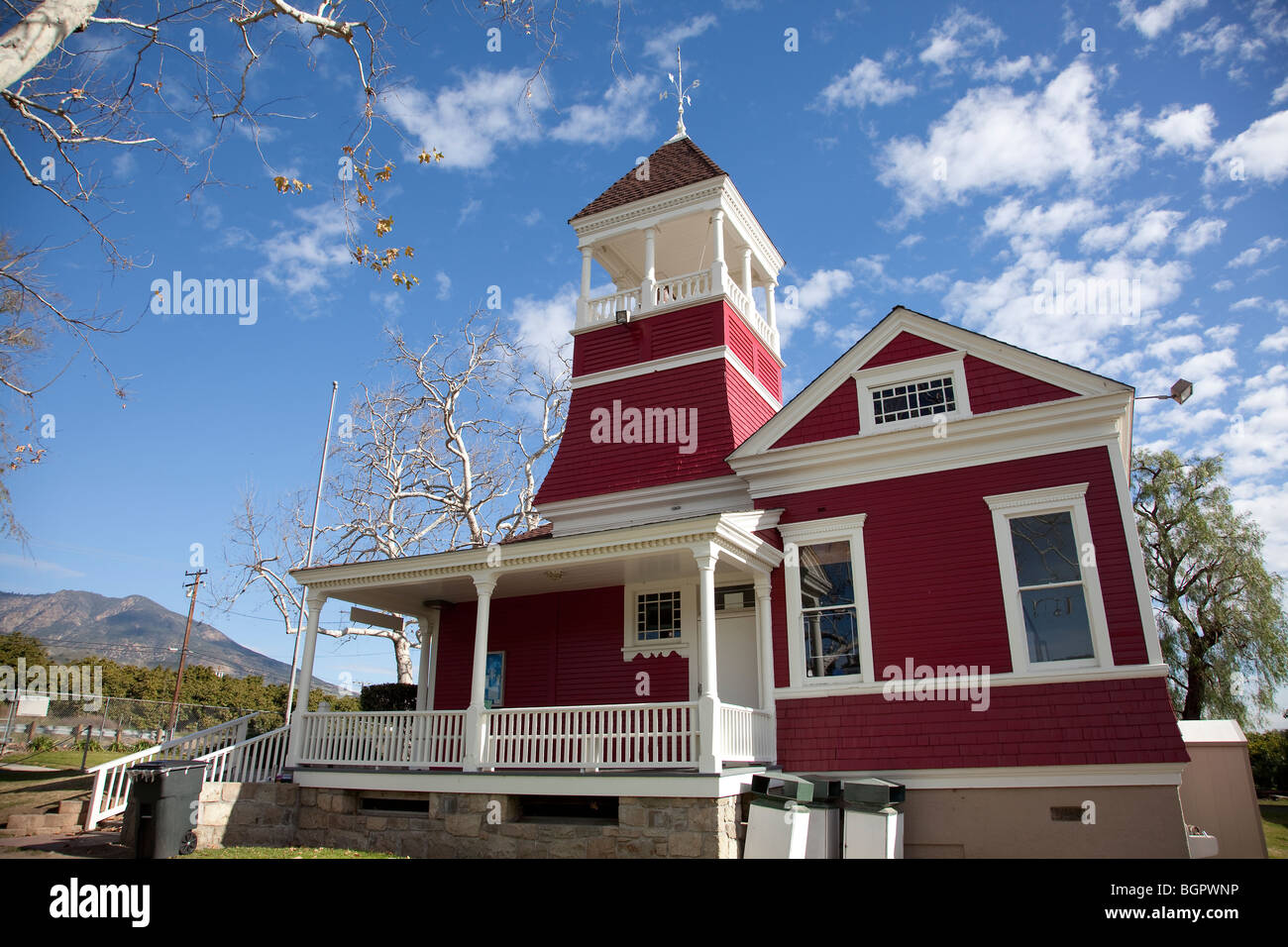 Historic Santa Clara Schoolhouse built in 1896 located in the Santa ...