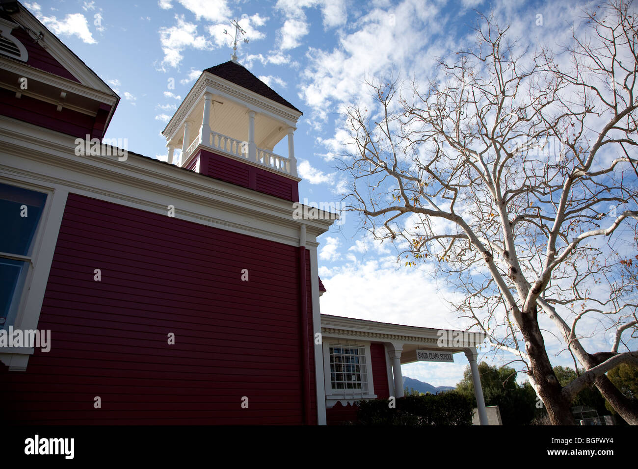 Historic Santa Clara Schoolhouse built in 1896 located in the Santa ...
