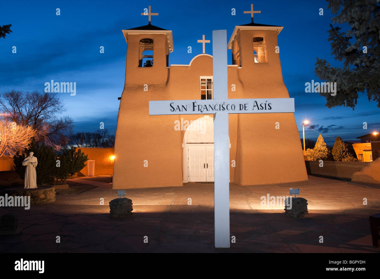 Evening at San Francisco de Asis Church, National Historic Landmark ...