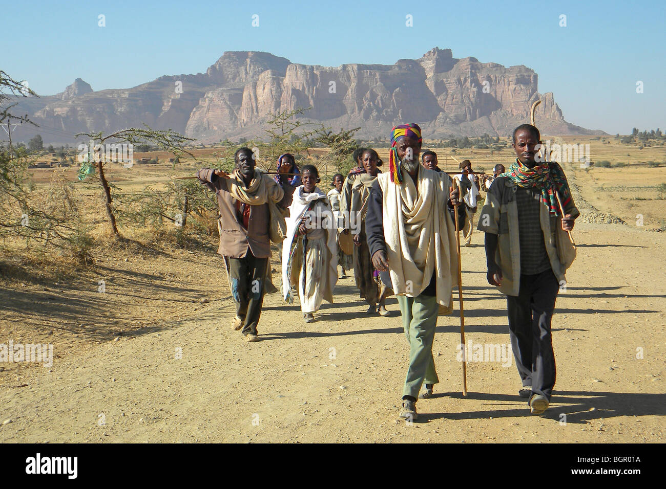 Daily life, Tigray valley, Surrounding of Wukro, Tigray, Ethiopia Stock ...