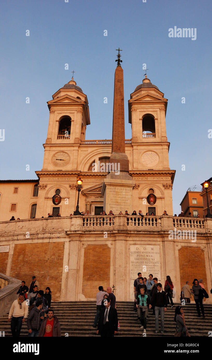 Spanish Steps, Trinita dei Monti church, Rome, Italy Stock Photo - Alamy