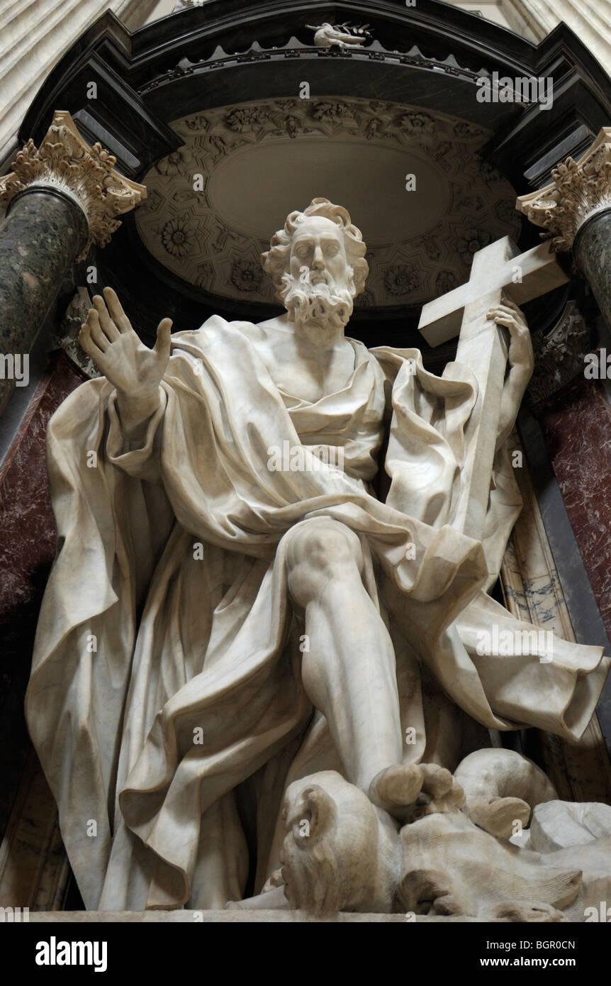 Statue of St Philip in the Basilica of St. John Lateran, Rome Stock ...