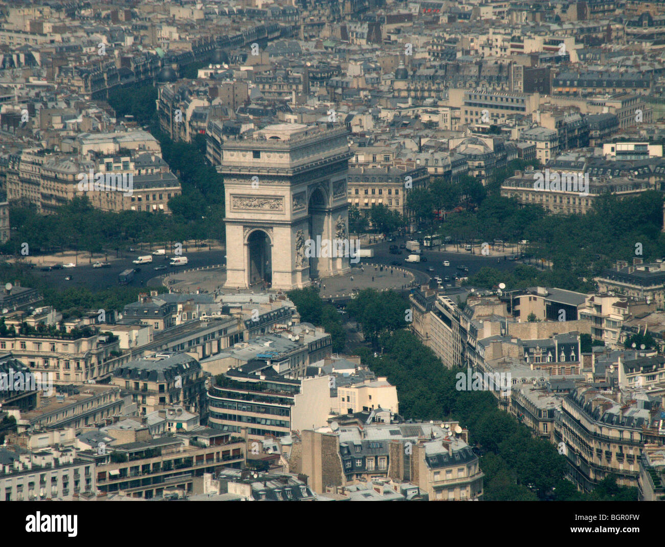 Arc de Triomphe as seen from Eiffel tower. Paris. France Stock Photo - Alamy