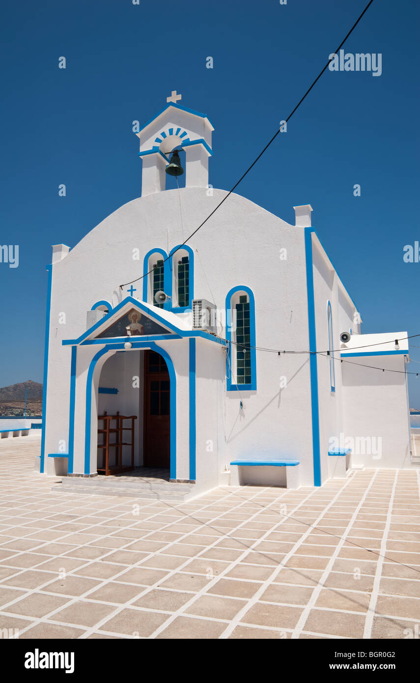 Agia Paraskevi Church, in Pollonia, Milos Island, Greece Stock Photo ...