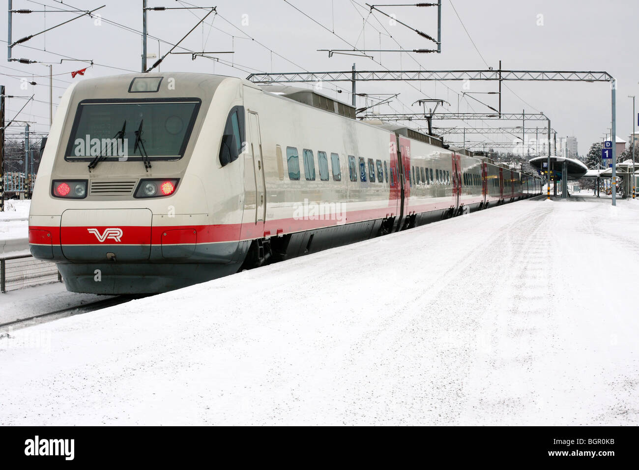 Finnish VR Pendolino train at Seinäjoki railway station Stock Photo - Alamy