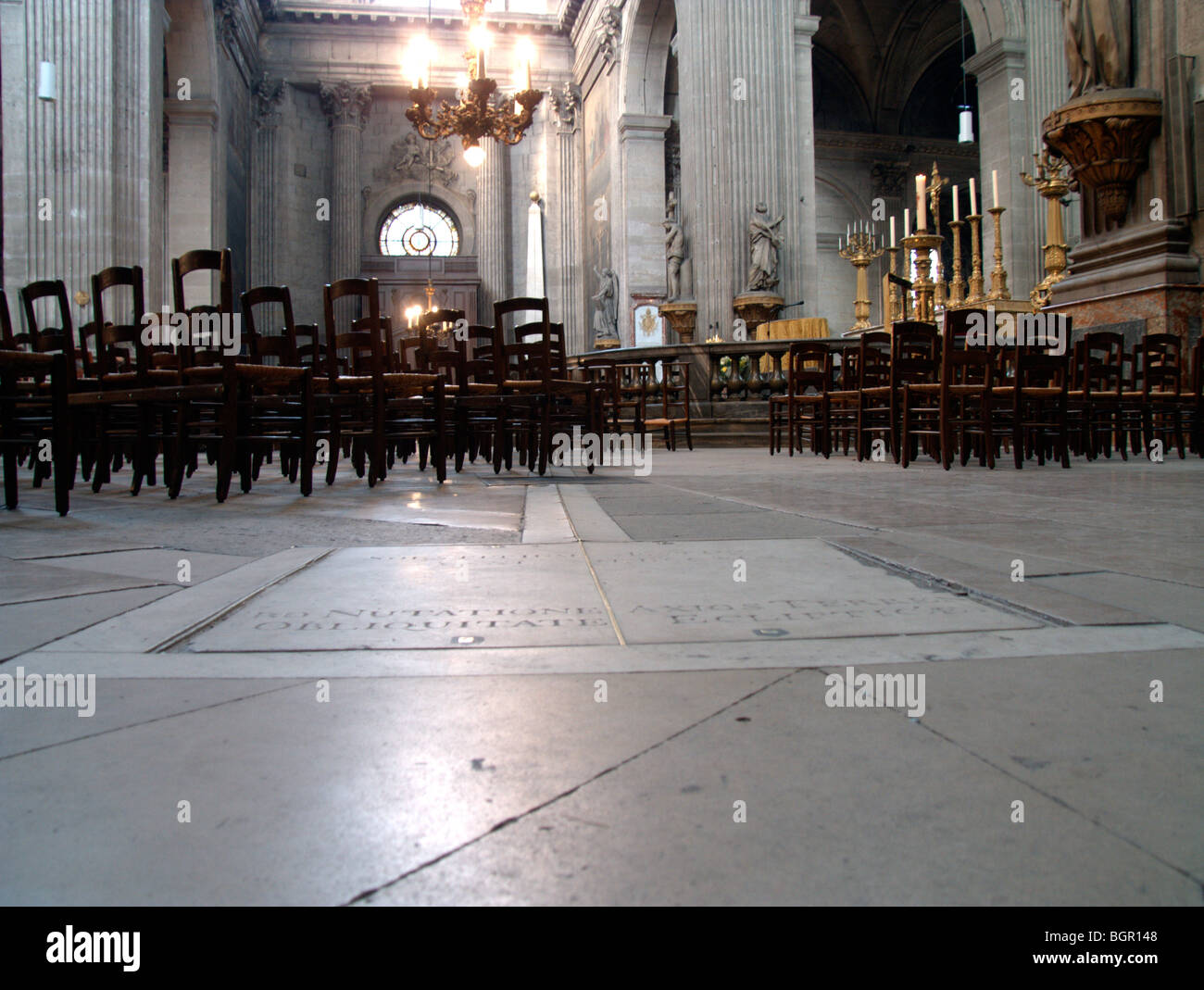 Gnomon (18th century) used to determine the equinoxes with the white ...