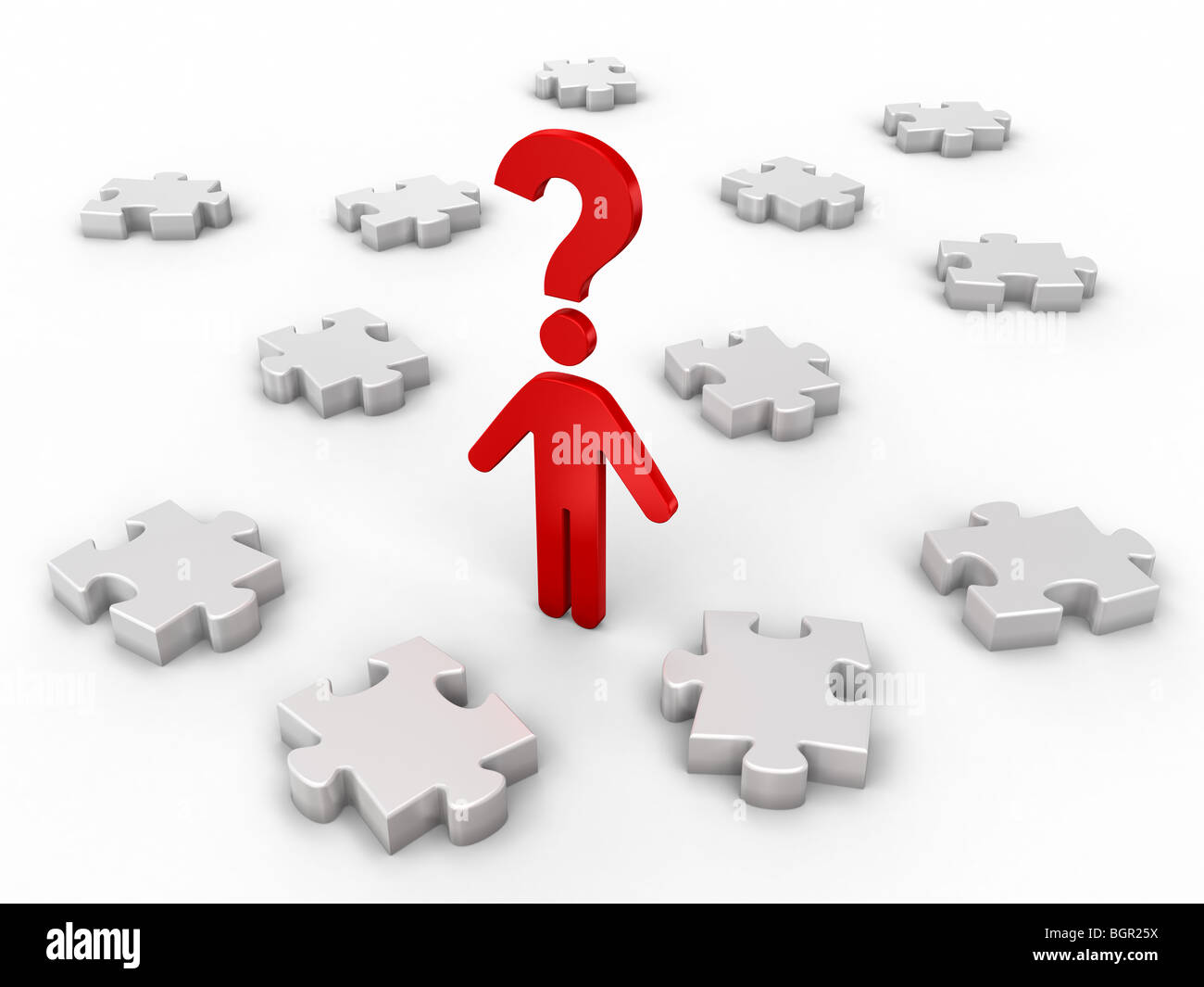 Man and question Stock Photo - Alamy
