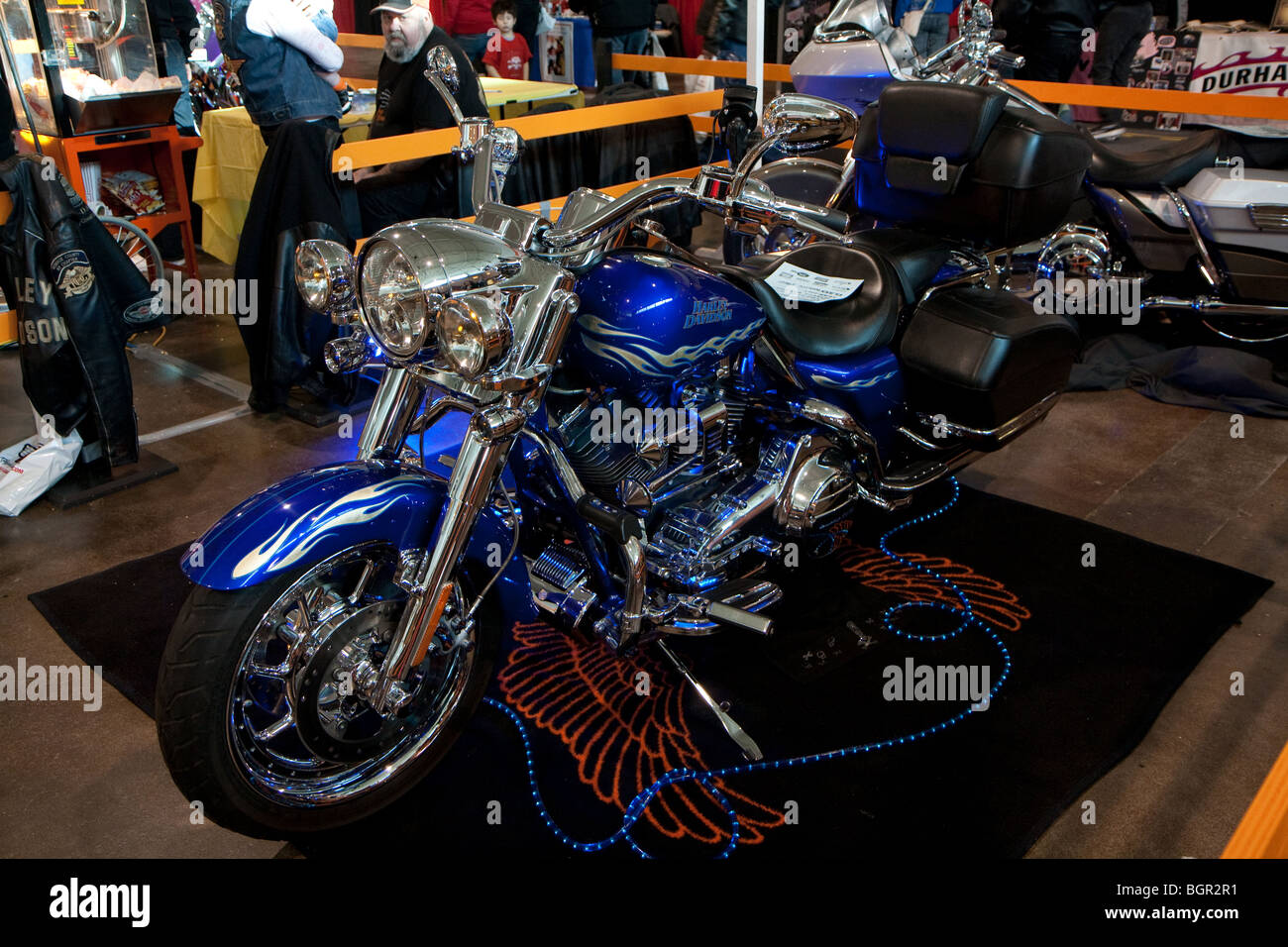 blue custom bike Stock Photo - Alamy