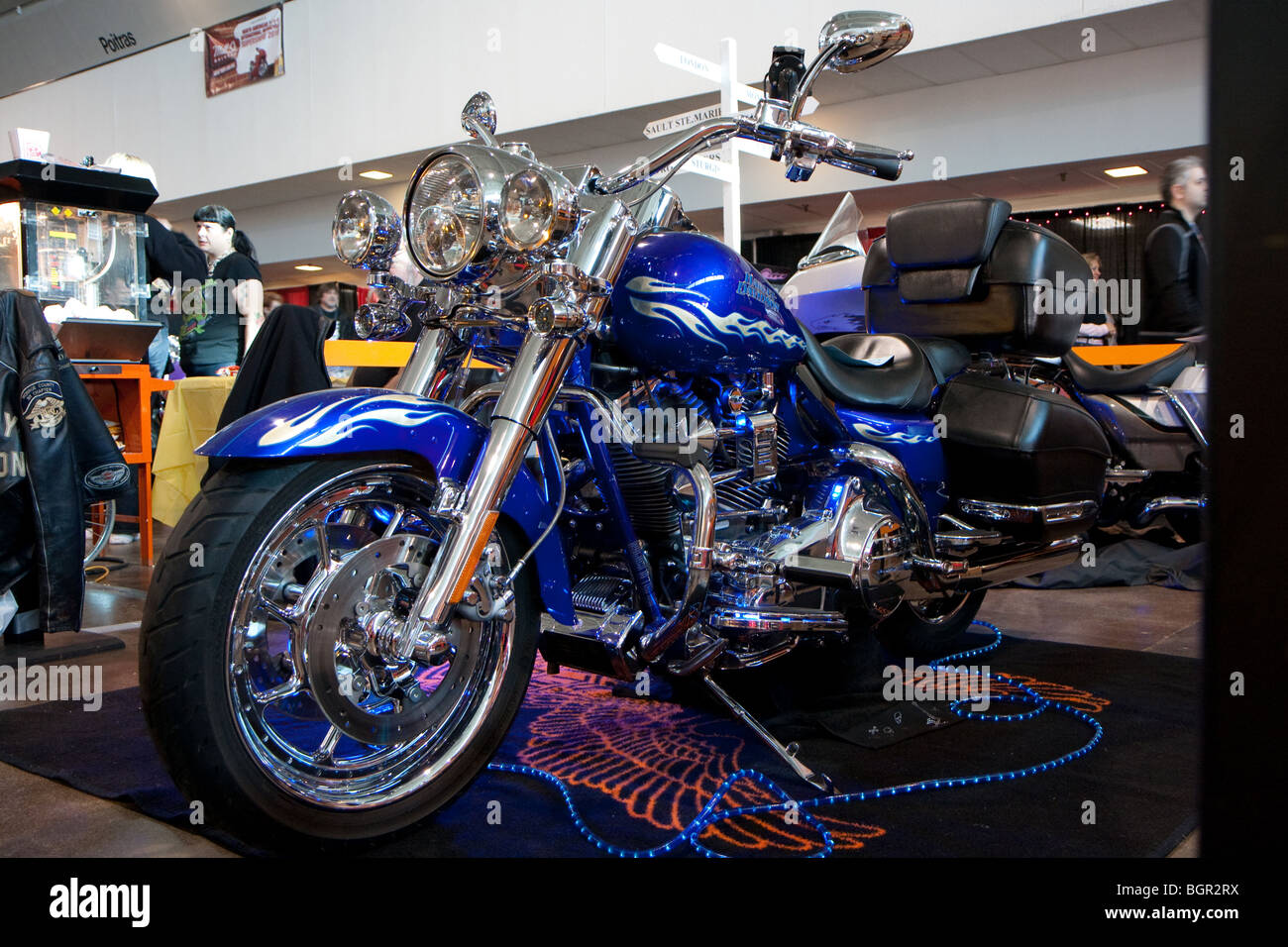 blue custom bike Stock Photo - Alamy