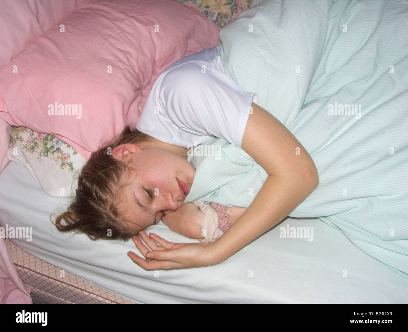 Half asleep bed hi-res stock photography and images - Alamy