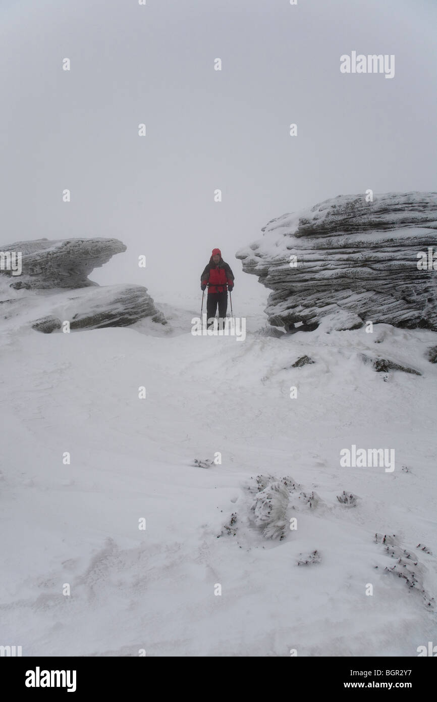 The Ox Stones in winter . These millstone grit stones are on Burbage ...