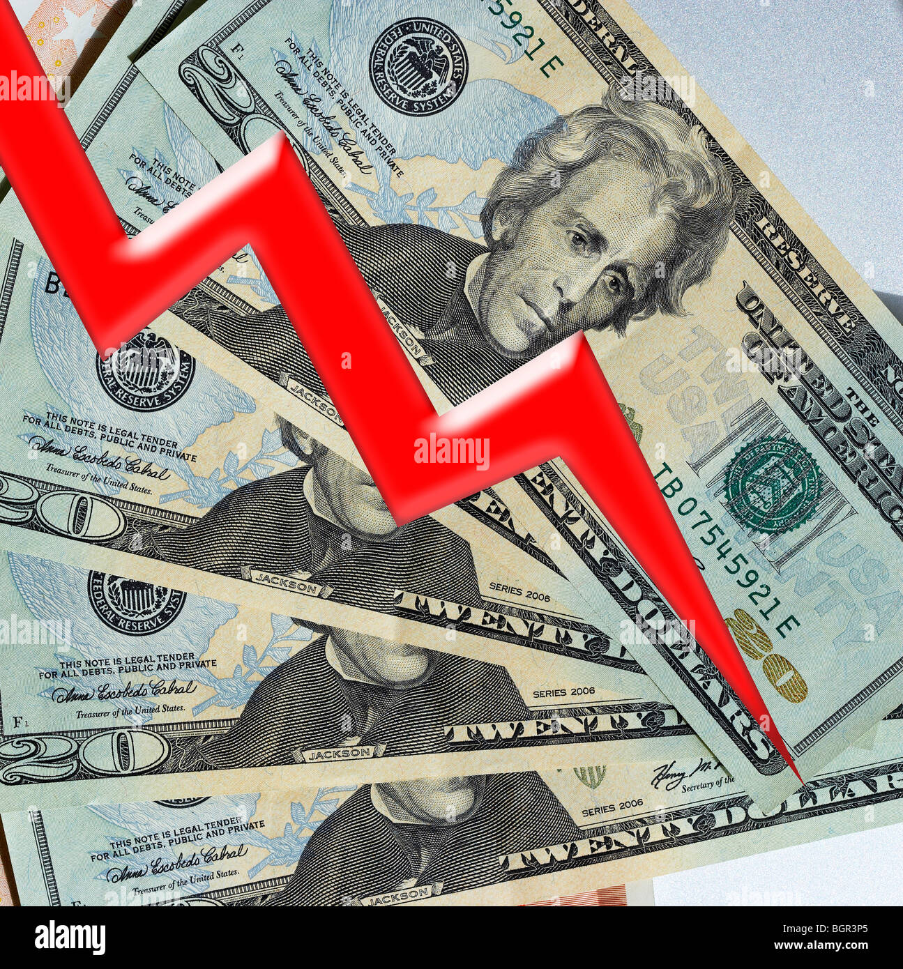 Falling value of money hi-res stock photography and images - Alamy