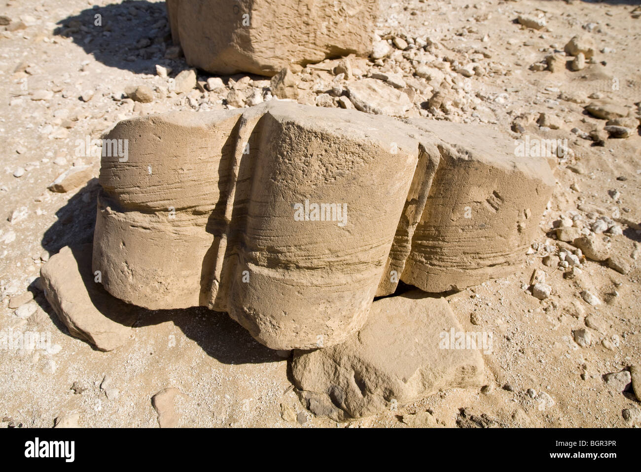 Fragment of carved block at Tell el-Amarna also known as Akhetaten ...
