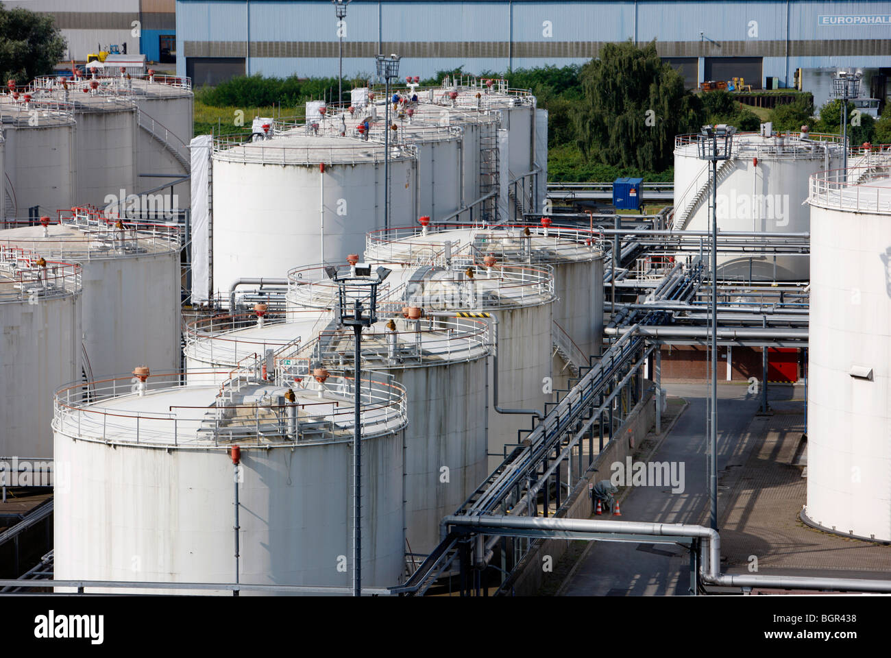 storage tanks of the german BP AG, Gelsenkirchen, NRW, Germany Stock ...