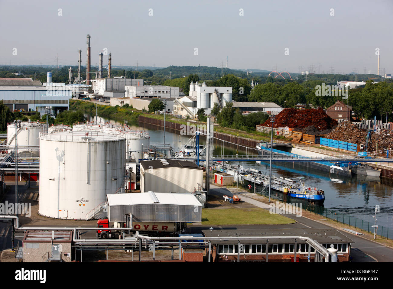 storage tanks of the german BP AG, Gelsenkirchen, NRW, Germany Stock ...