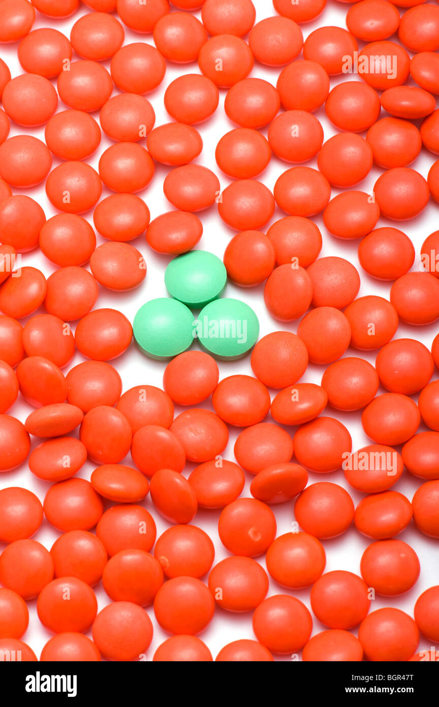 object on white - Medical Tablets close up Stock Photo - Alamy