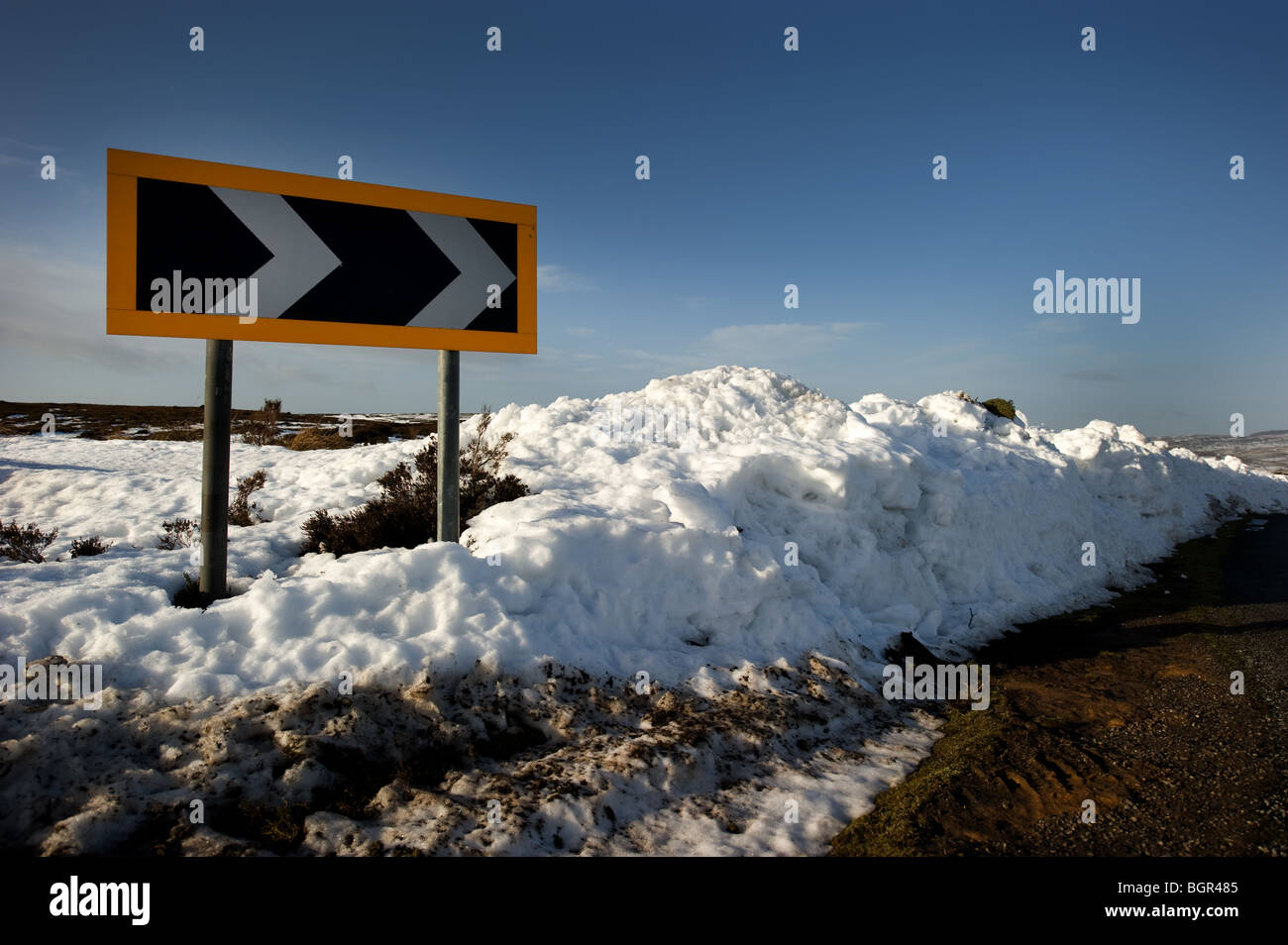 Directions in Snow Stock Photo - Alamy