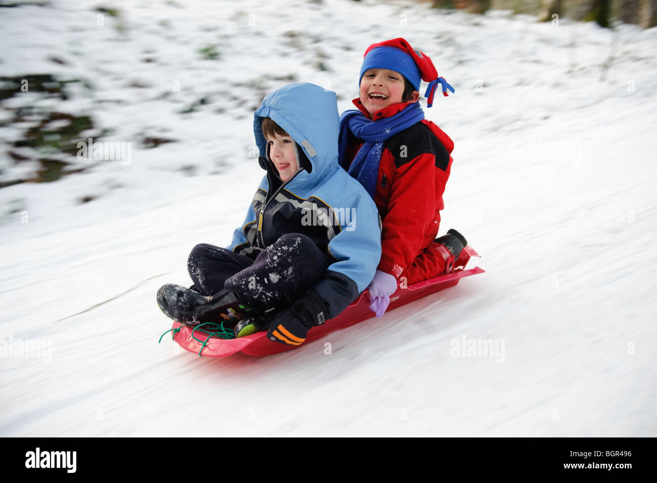 Children Sledding