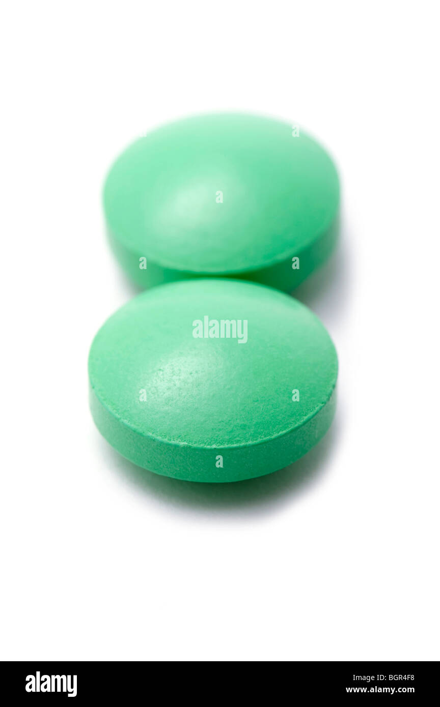 object on white - Medical Tablets close up Stock Photo - Alamy