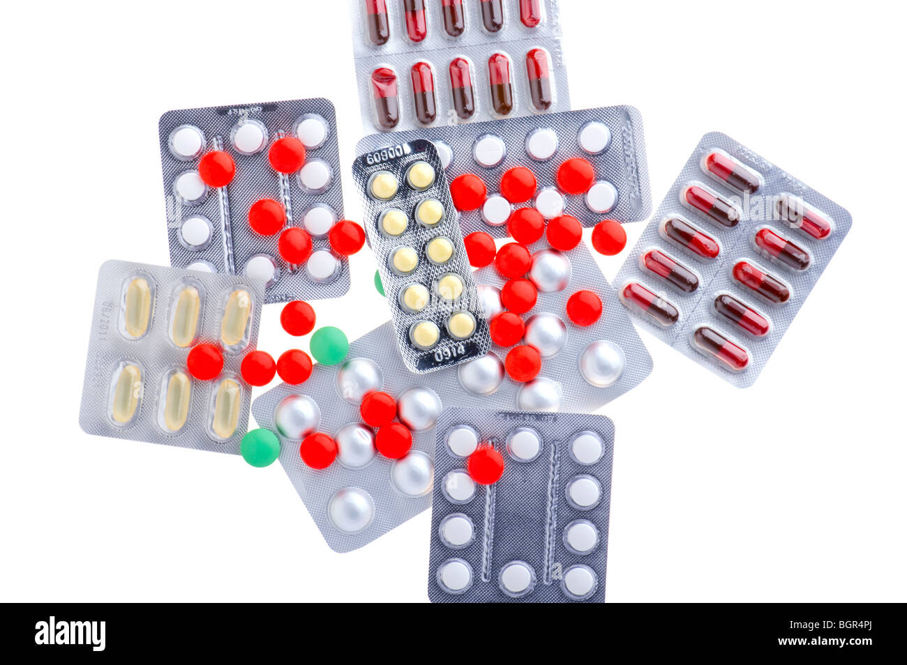 object on white - Medical Tablets close up Stock Photo - Alamy