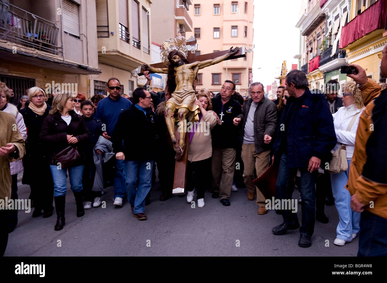 This Holy Easter procession is unique in Spain. People carry Christ on ...
