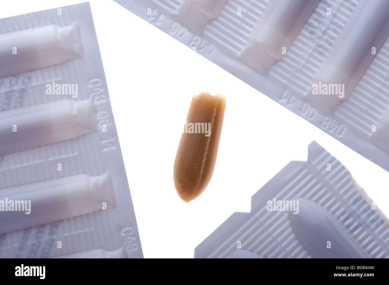 object on white - Medical candle close up Stock Photo - Alamy