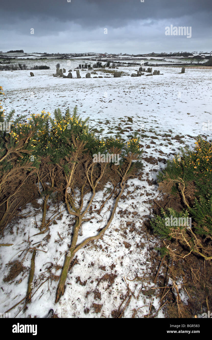Stone circles in the snow hi-res stock photography and images - Alamy
