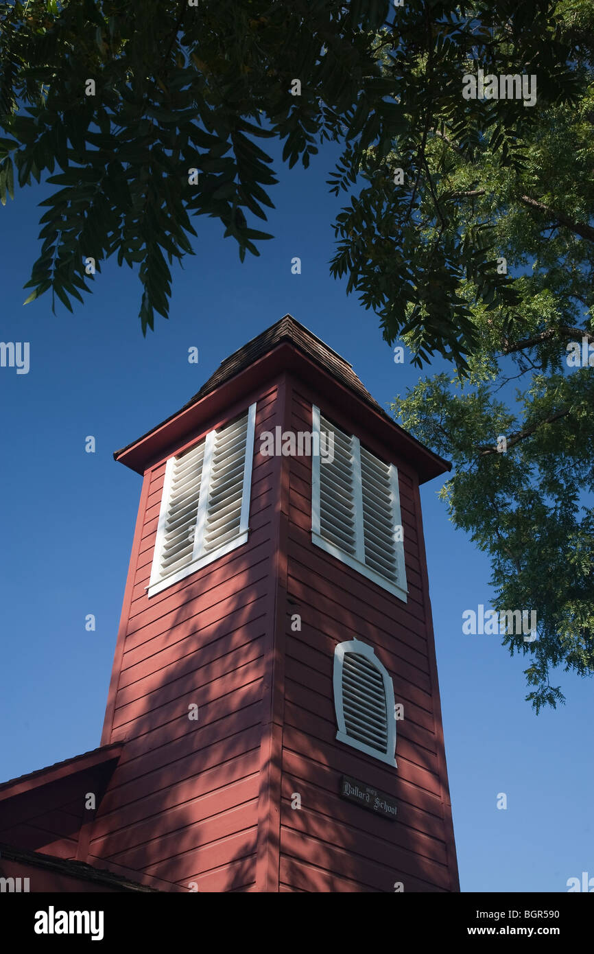 Detail of the bell tower of the historic Ballard Elementary School in ...