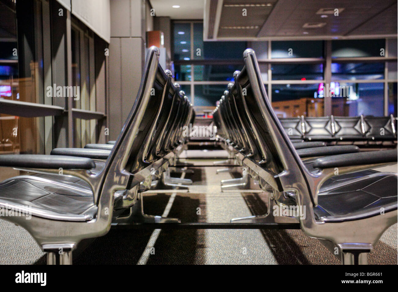 Airport Terminal Leather Chairs Stock Photo - Alamy