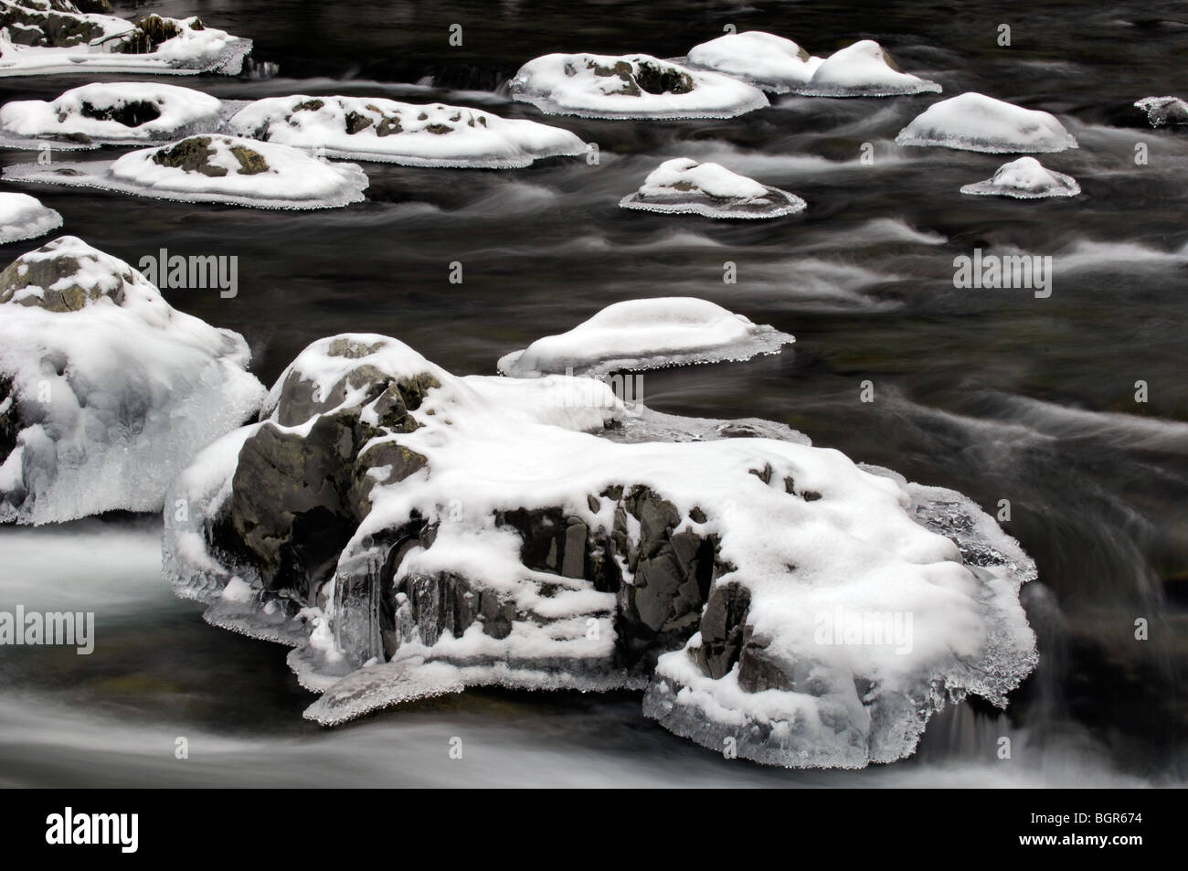 Snow and Ice on the Little Pigeon River in the Greenbrier Area of the ...