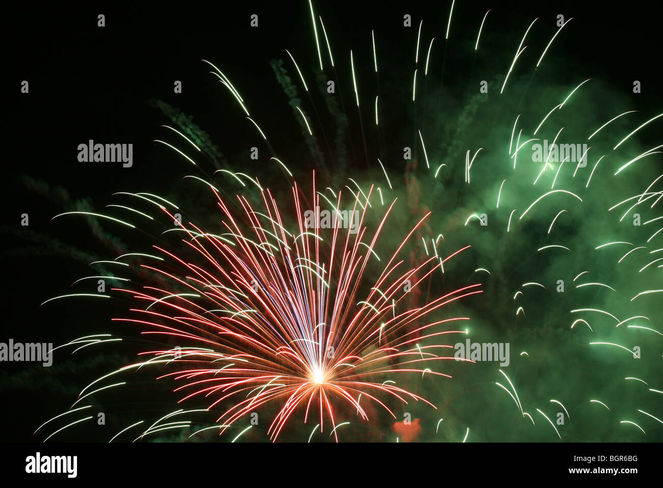 Fireworks display with multiple colors Stock Photo - Alamy