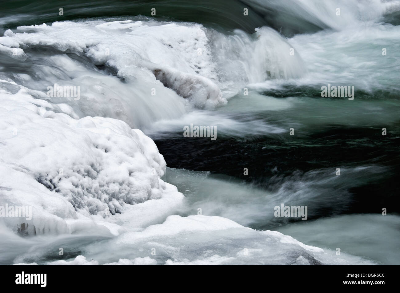 Snow and Ice on the Tellico River in the Cherokee National Forest in ...