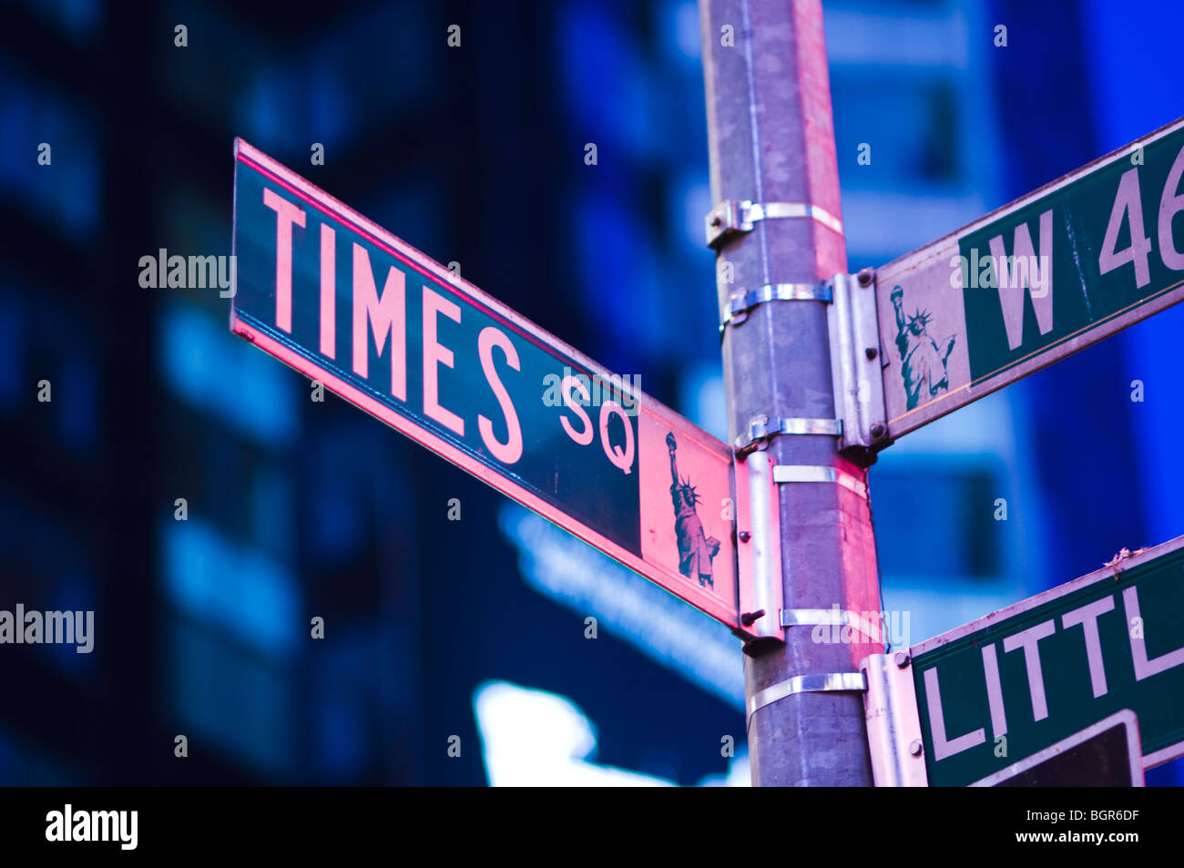 Street sign in Times Square, New York City Stock Photo - Alamy