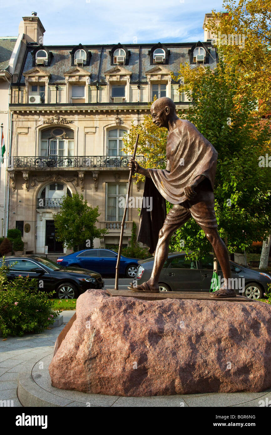 Ghandi Statue in front of the Indian Embassy in Dupont Circle in ...