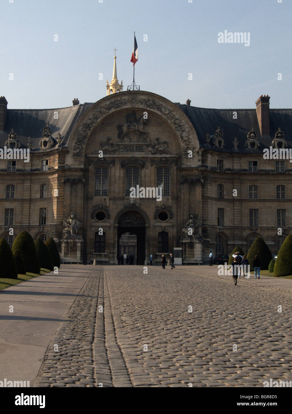 Les Invalides complex, north inner courtyard. Paris. France Stock Photo ...