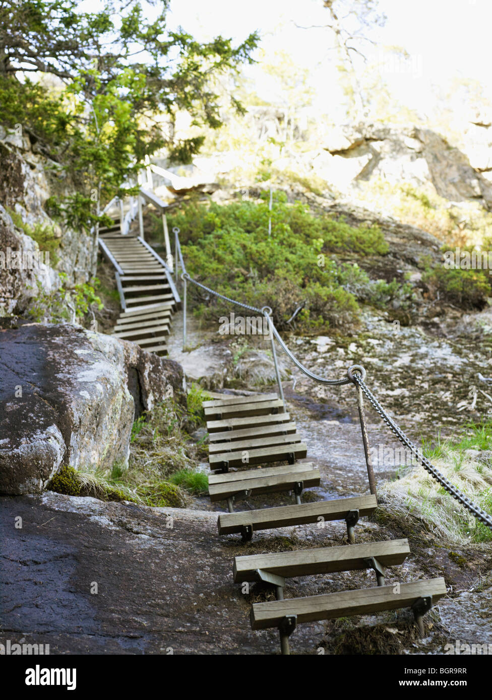 Stairs on a mountain Stock Photo - Alamy